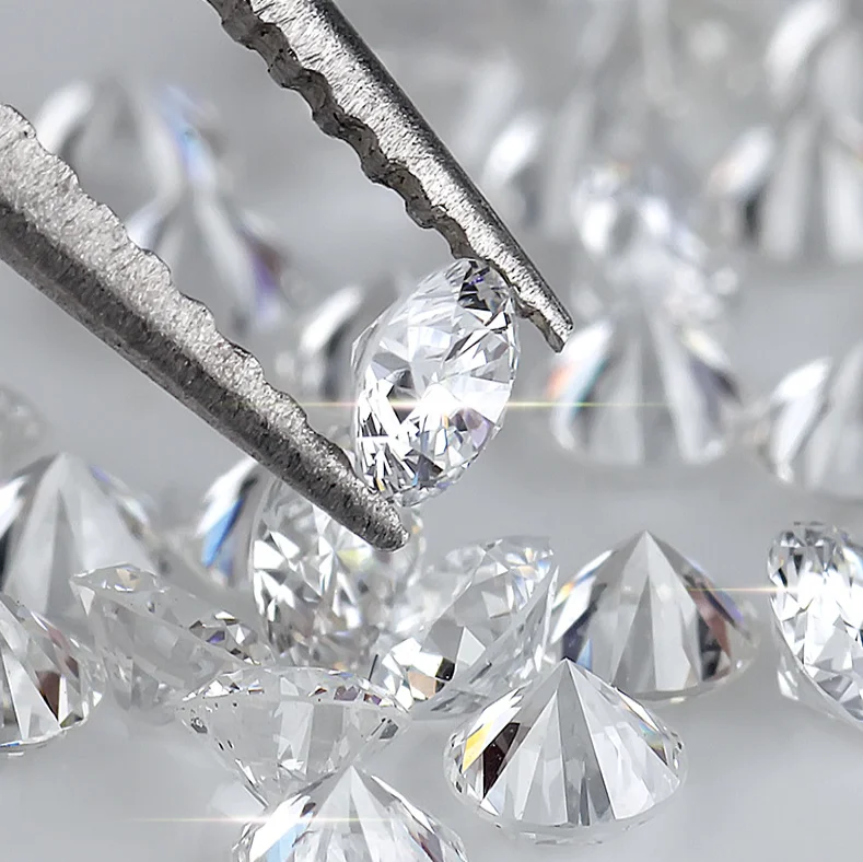 Size 1.0mm -2 0.005ct Polished Lab Grown Diamond Round Brilliant Shape ...