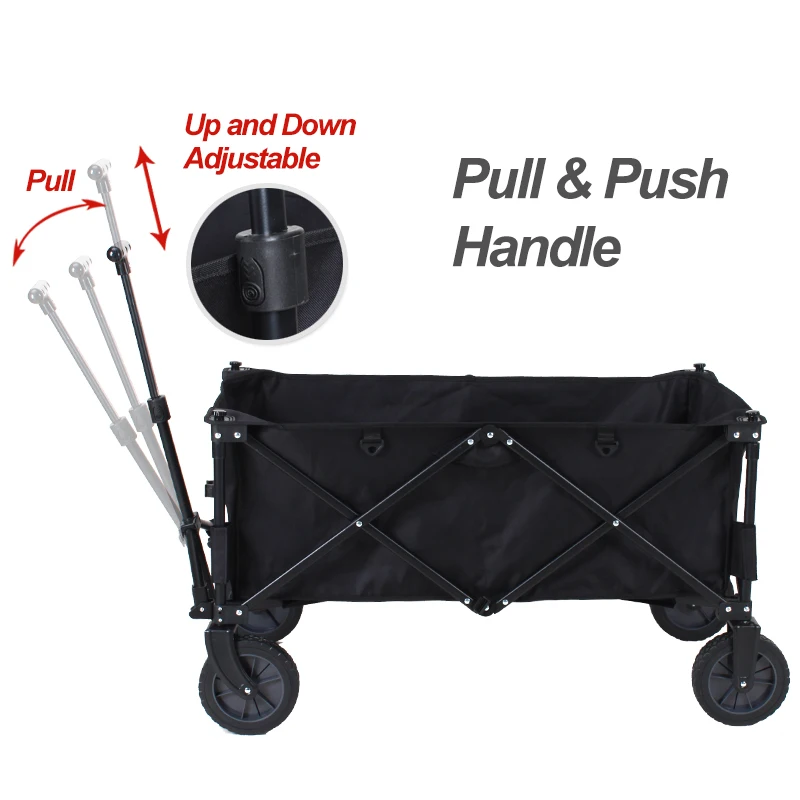 Outdoor Folding Camping Shopping Beach With Four Wheeled Hand Cart ...