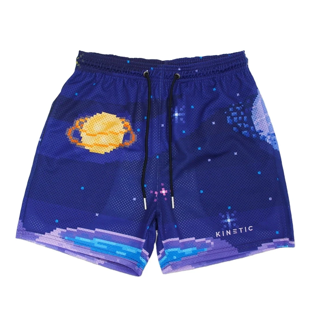 Men's Athleisure Mesh Shorts Paisley Pattern Print Casual Sport Quarter ...