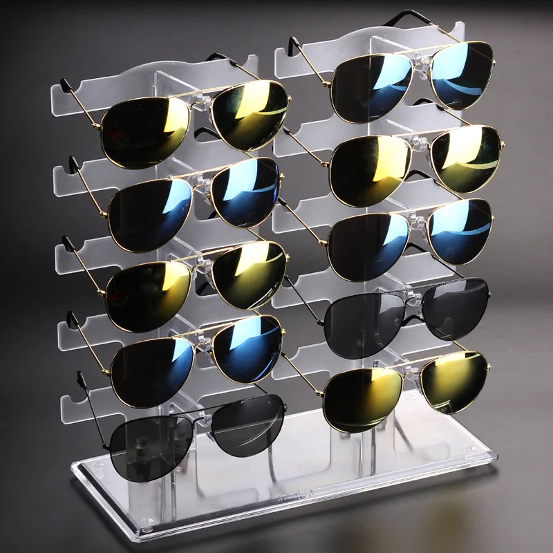 10 Pairs Eyewear Floor Standing Display Acrylic Retail Sunglasses ...