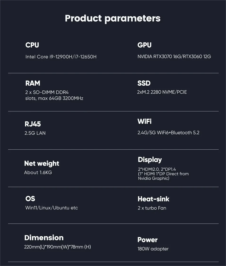 RTS Mini PC I9 Gamer Host NVI DIA RTX 3060 - Win11 Gaming