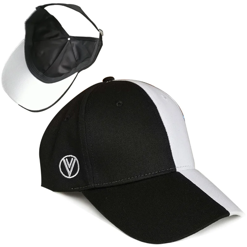 Half Head Baseball Hat Backless Cap Satin Lined Cap Natural Hair Silk ...