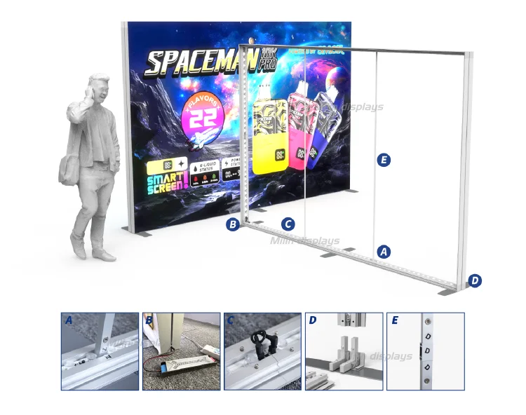 Portable Aluminum Backlit Display - Heavy Duty LED Light Box