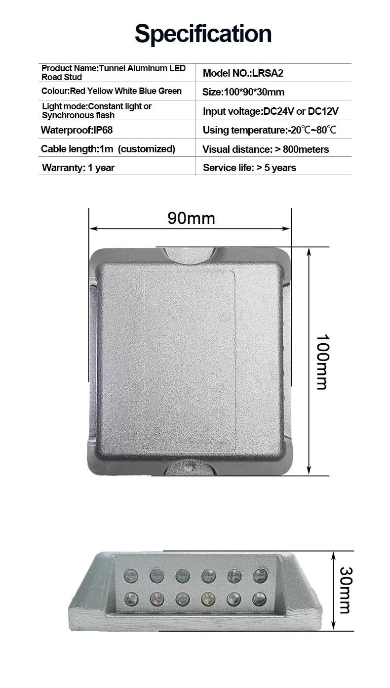Road Flasher Lighting Pavement Ip68 Traffic Warning Products Tunnel ...