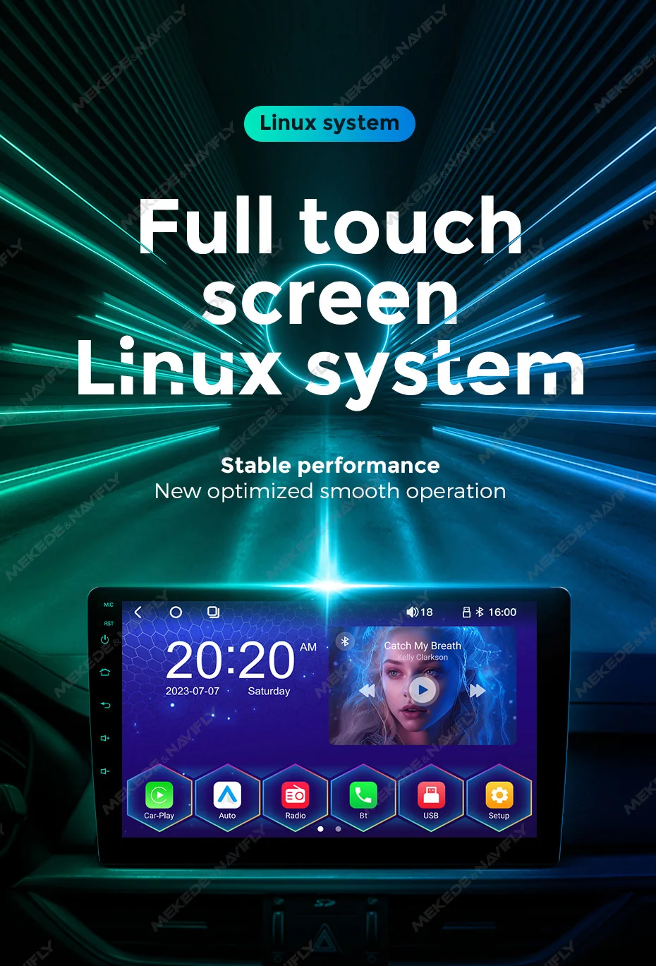 MEKEDE SS10 Linux System IPS Touch Screen Car Stereo for GMC Chevrolet ...