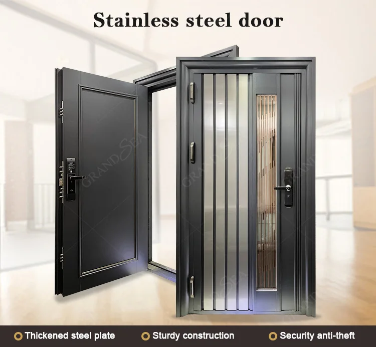 Foshan Factory Exterior Main Entrance Steel Security Door