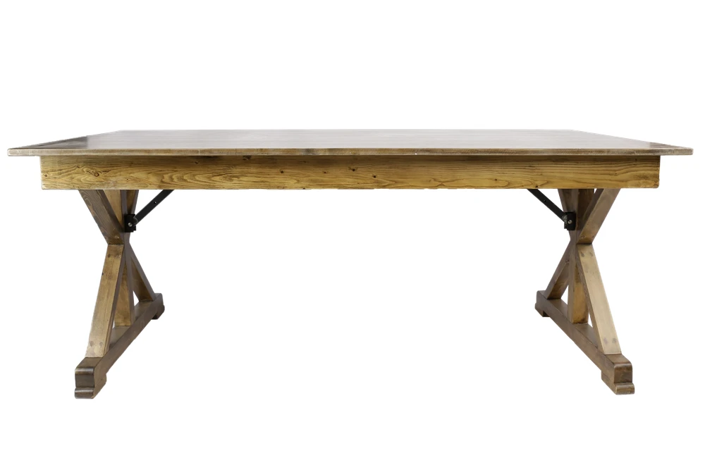 Rustic Wooden Folding Table For Farmhouse Event Venue Dining - Buy ...