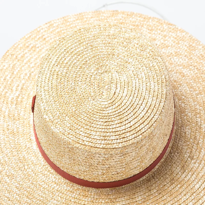 Oem Wheat Flat Top Beach Sun Summer Kids Straw Hat Children Little Boy ...