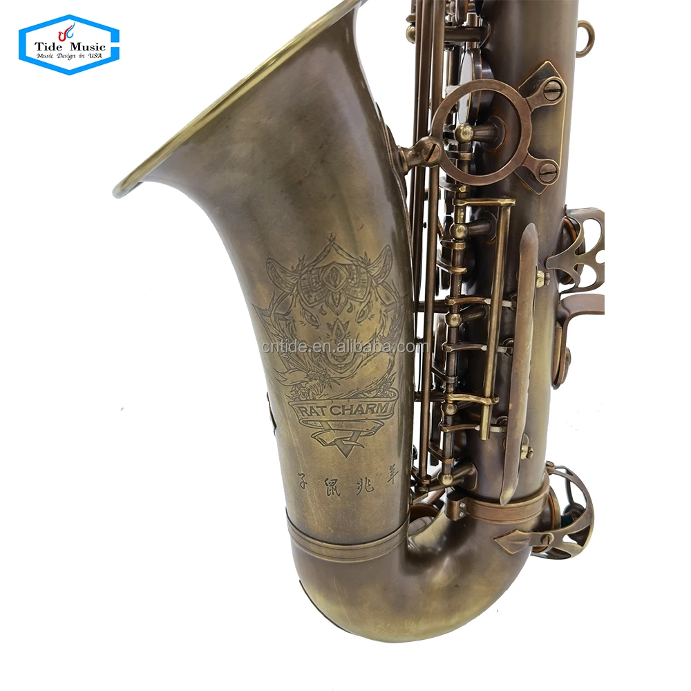 OEM Yellow Brass Vintage Patina Chinese Twelve Zodiac Patterns Alto Sax