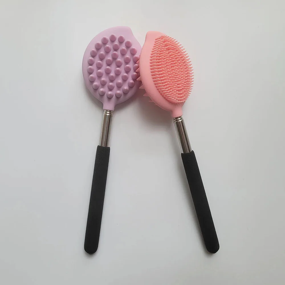 Portable Telescoping Silicon Prongs Scalp Massage Back Scrubber for ...