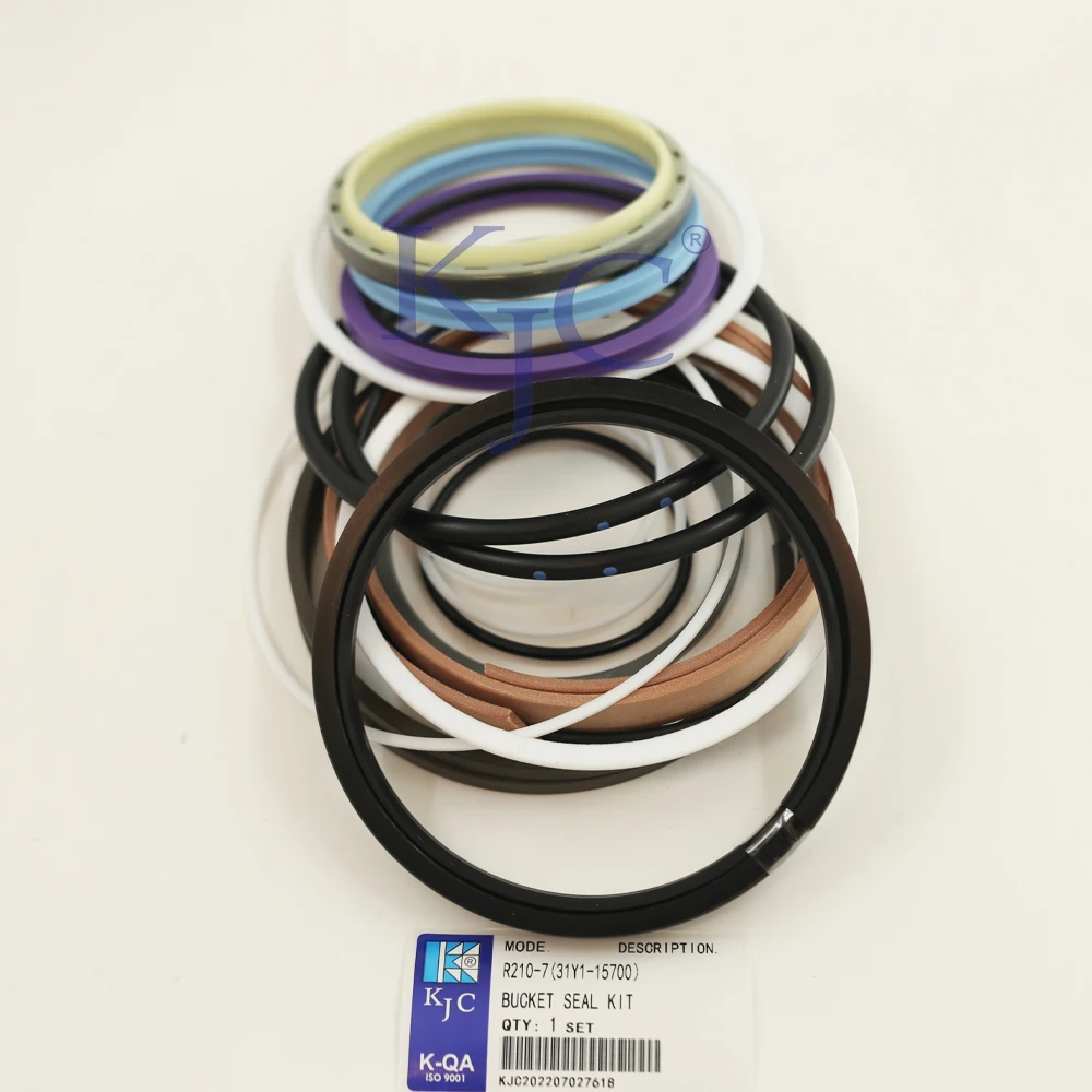 Kjc R210-7 Bucket Cylinder Seal Kit 31y1-15700 Hydraulic Cylinder Oil ...