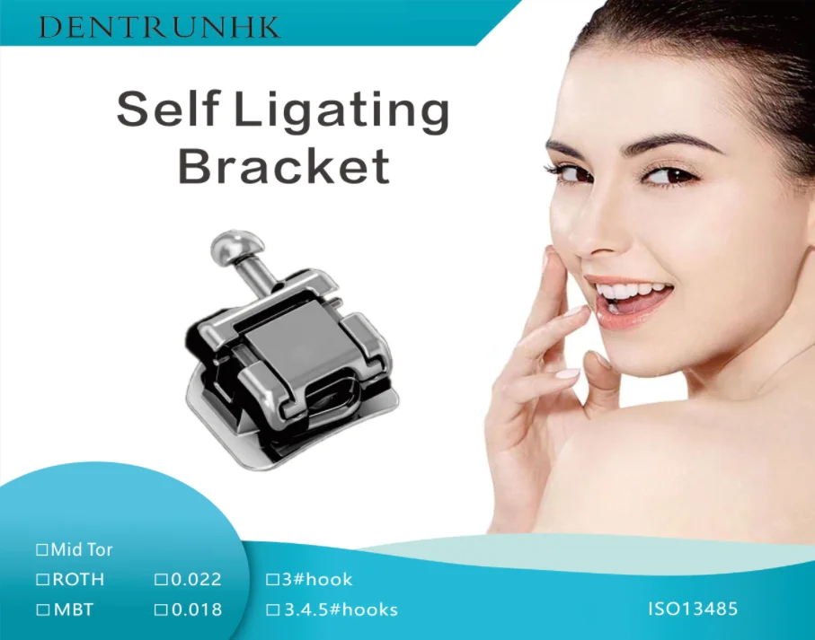 Metal Self Ligating Braces Dental Self-ligating Brackets Orthodontic ...