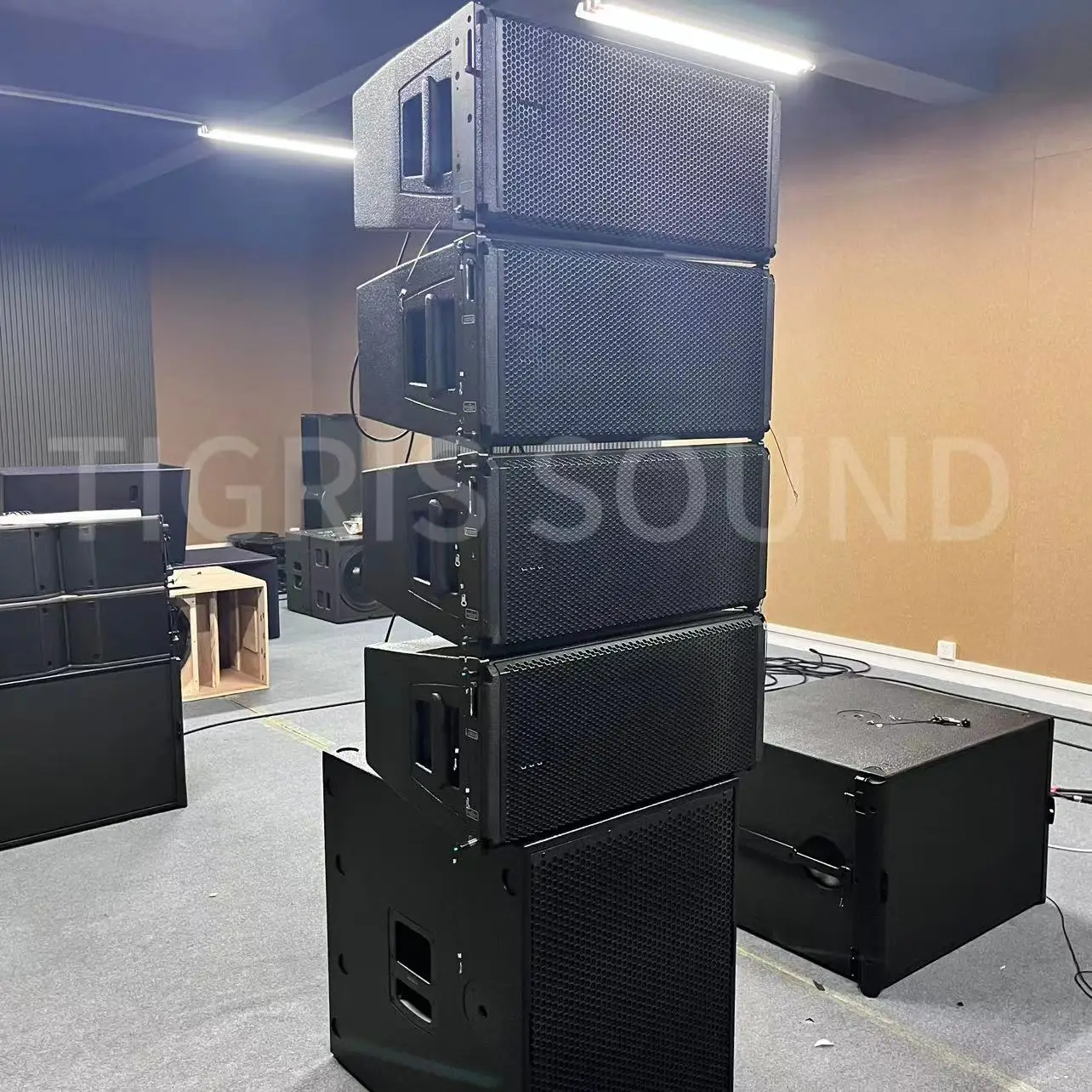 Hdl 30-a Dual 10 Inch Active Two-way Line Array Speakers Sound System Stage Professional Audio ...
