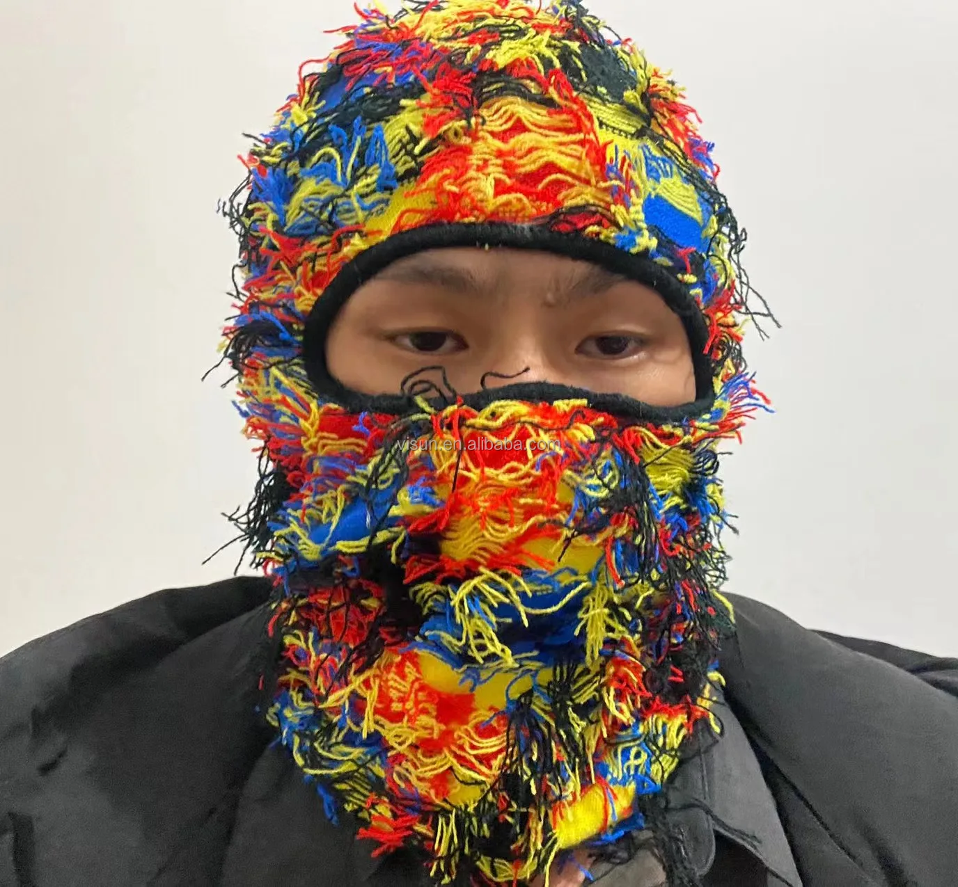 2023 New Arrive Fuzzy Shiesty Storm Distressed Balaclava Designer Knit ...