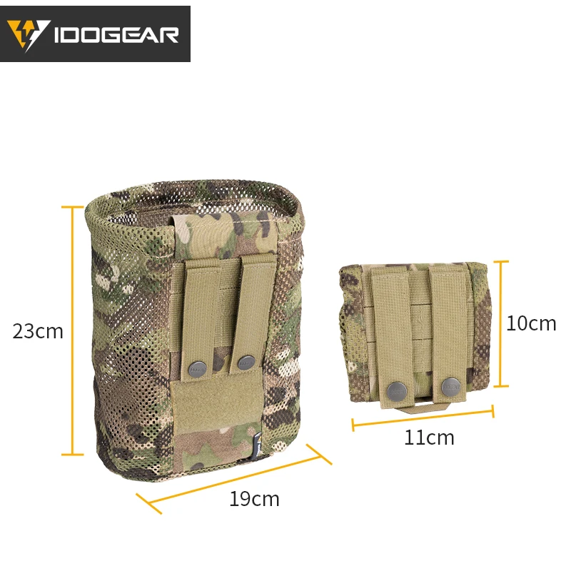 Idogear Tactical Molle Drop Pouch Foldable Mag Recycling Holder Mesh ...