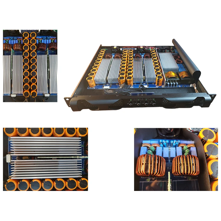 Lihui 1400 Watt Class D Power Amplifier 1u Professional 4 Channel Sound Audio Power Amplifier ...