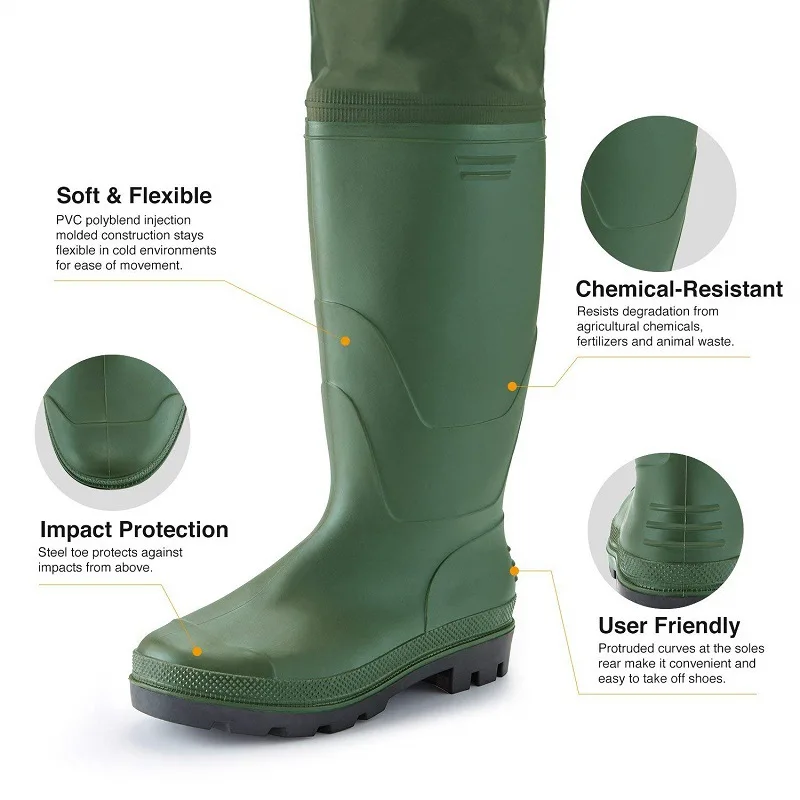 Top Right FA002 High Quality PVC Waterproof Fishing Waders