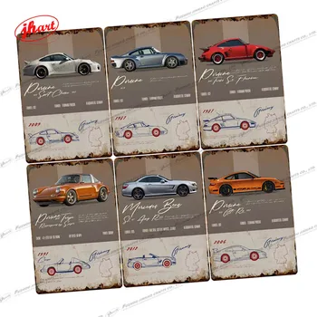 Rusty Vintage Car Tin Poster Work Shop Garage Man Cave Wall Decoration ...