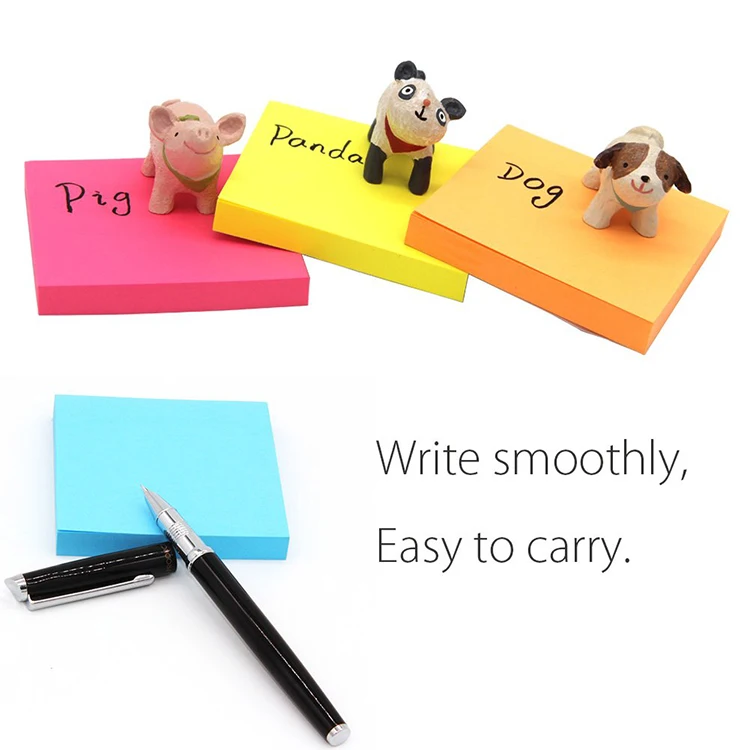 Custom Eco Friendly Cute Sticky Note Holder - Self-adhesive
