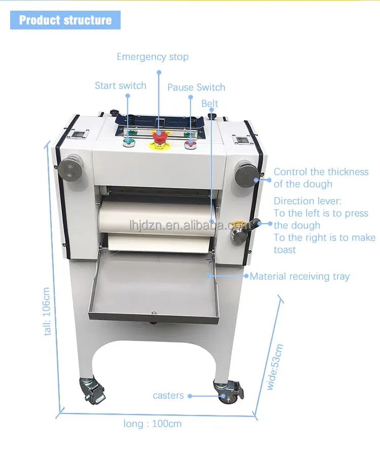 High Quality Dough Roller Moulder for Baguette Bakery