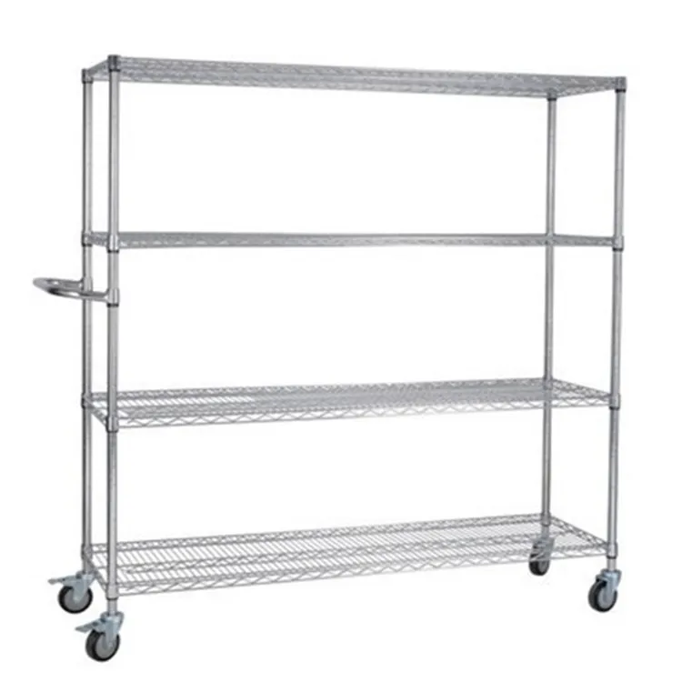 Custom Indoor Store Steel Wire Rack Shopping Mall Chrome Plated Wire ...