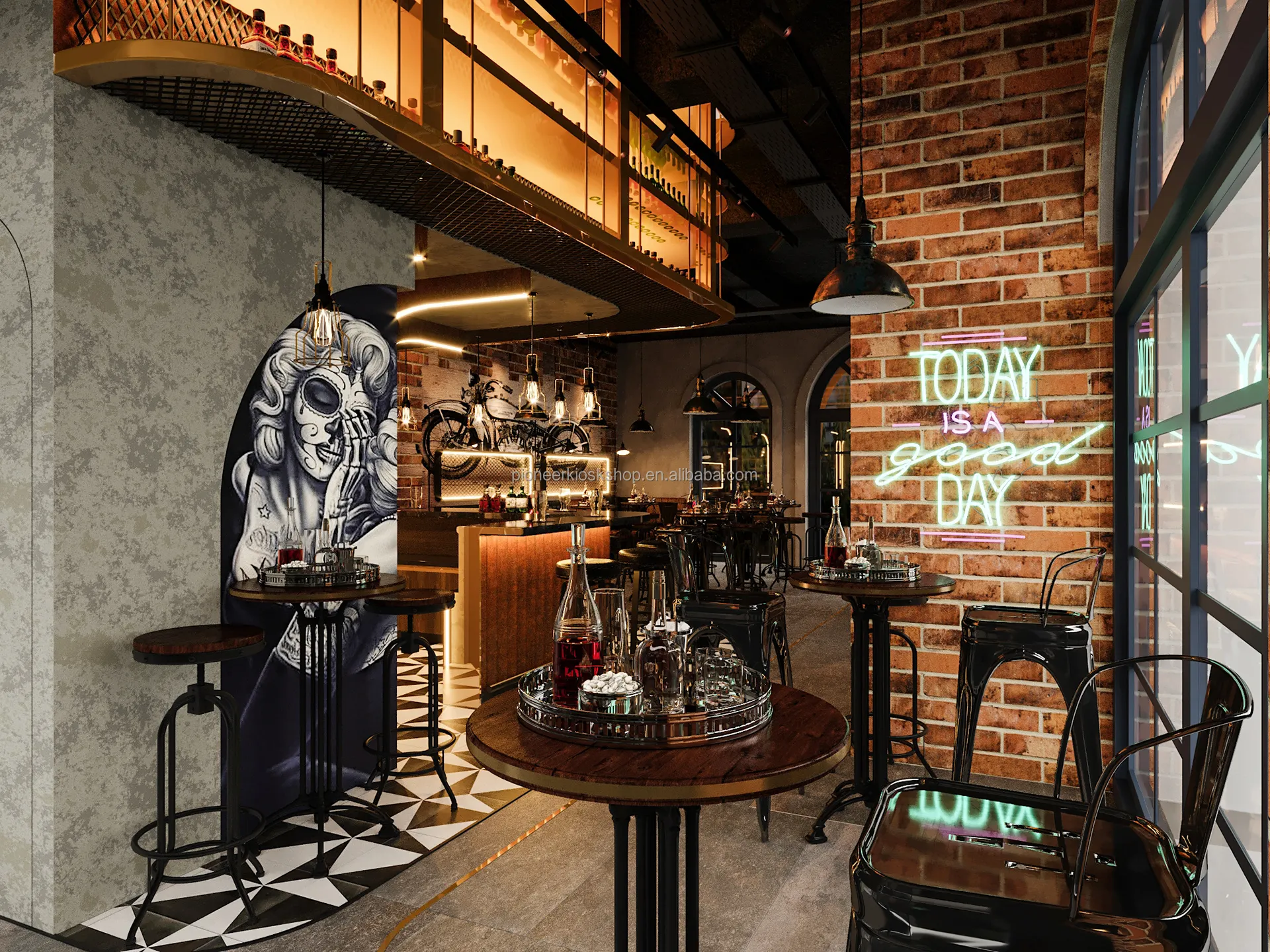 Antique Pub Interior Design - Classic Bristo Bar Counter