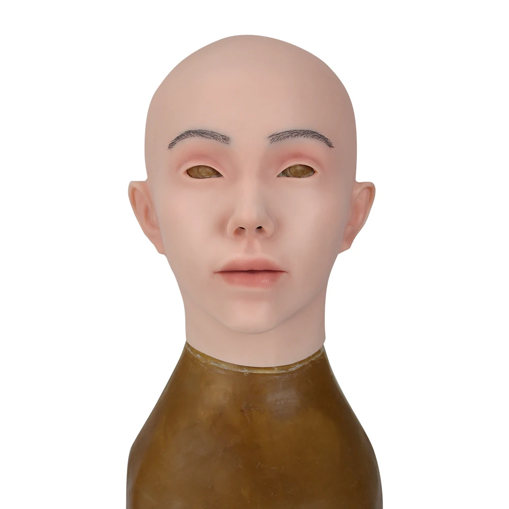 Silicone Female Head Mask with Make up Face Halloween Mask Also for ...
