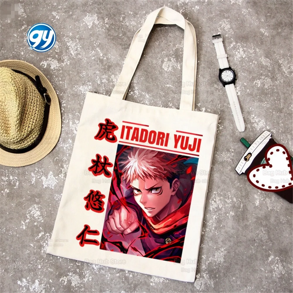 Jujutsu Kaisen Ryomen Sukuna Yuji Itadori Shopping Bag Graphic Tote ...