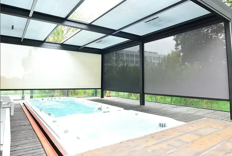 Outdoor Windproof PVC Blinds - Zip Track & Electric Motorized