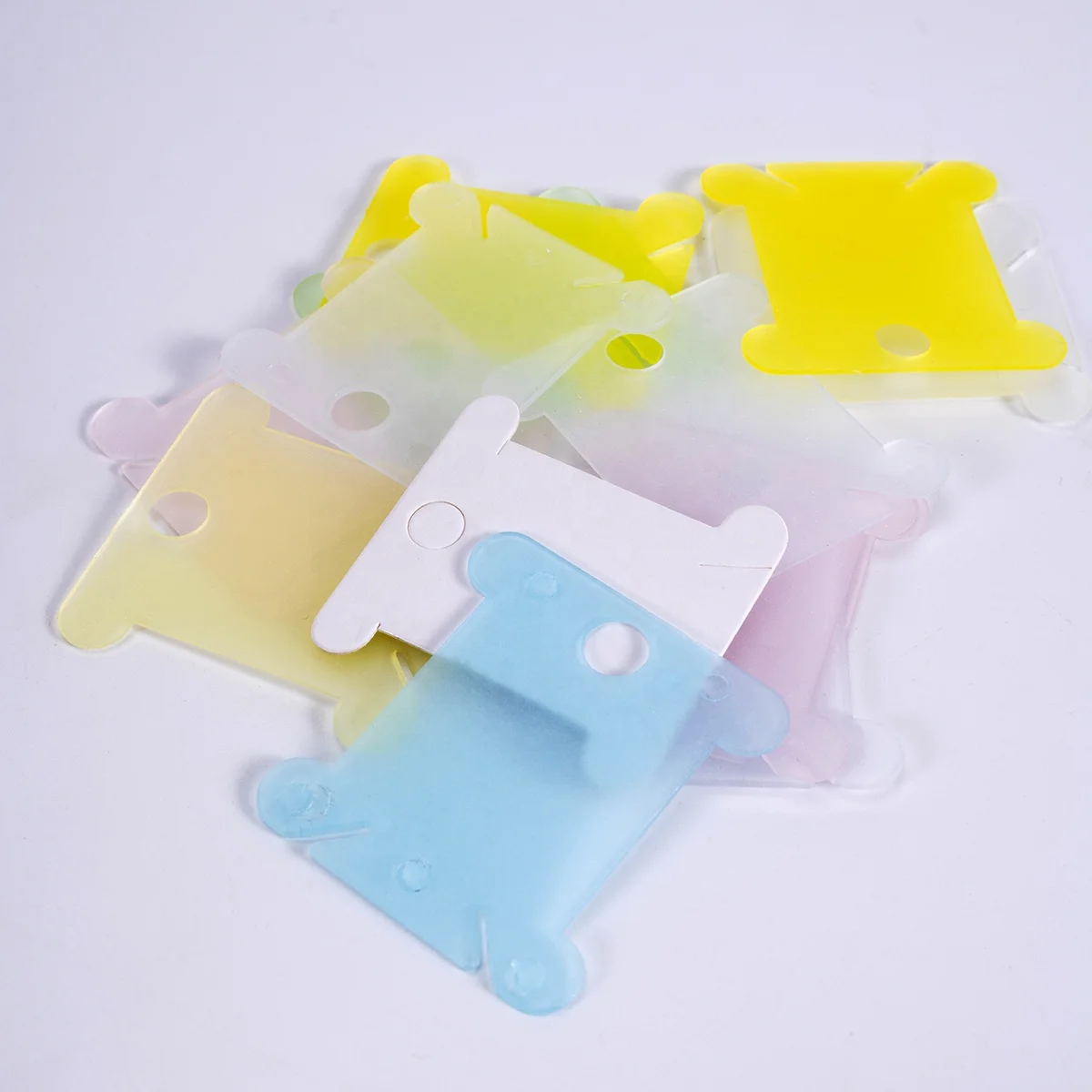 Embroidery Plastic Floss Bobbins Thread Coiling Craft Colorful Card ...