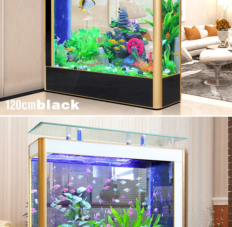 Versatile Open-Screen Bar Glass Aquarium - Modern Fish Tank