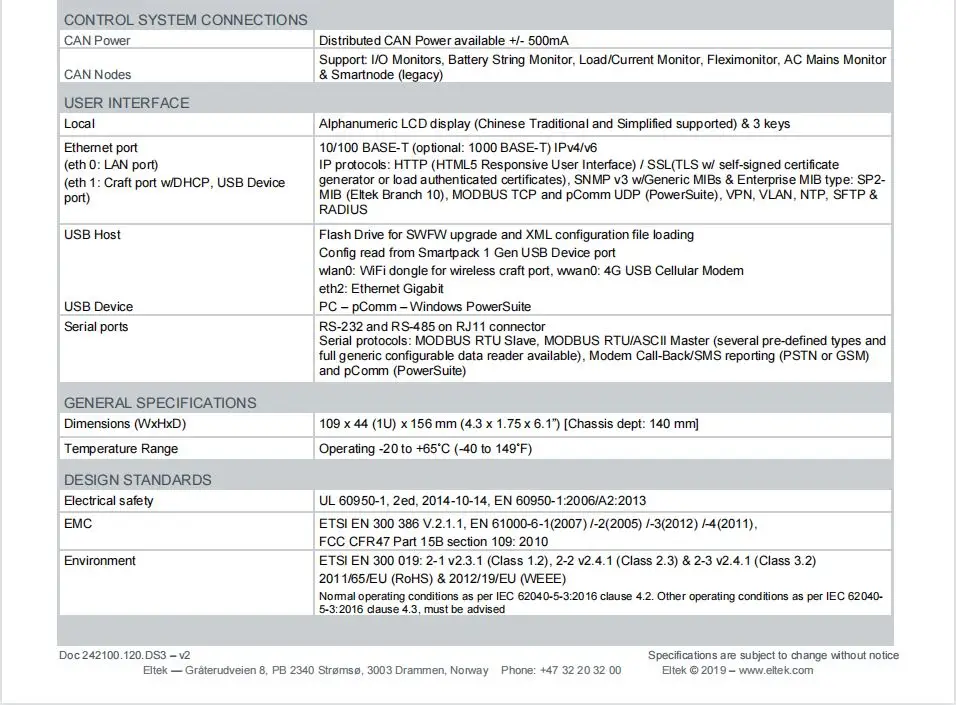 Factory Price Eltek Smartpack Controller With The Smartpack R Telecom ...