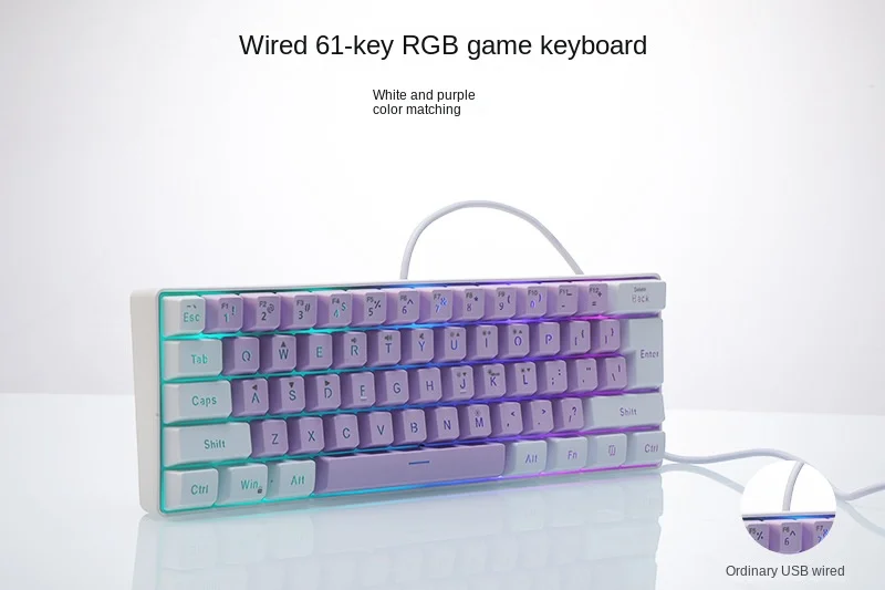 Rgb Keyboard Wired Keyboard With Multimedia Keys Teclado Gaming Gamer ...
