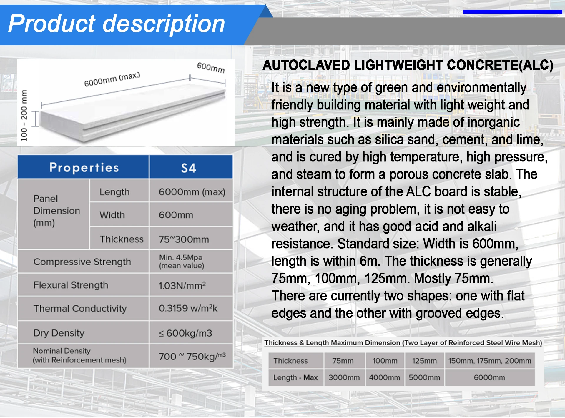 Exterior Wall B05 Aac/alc Autoclaved Lightweight Concrete Panels - Buy ...