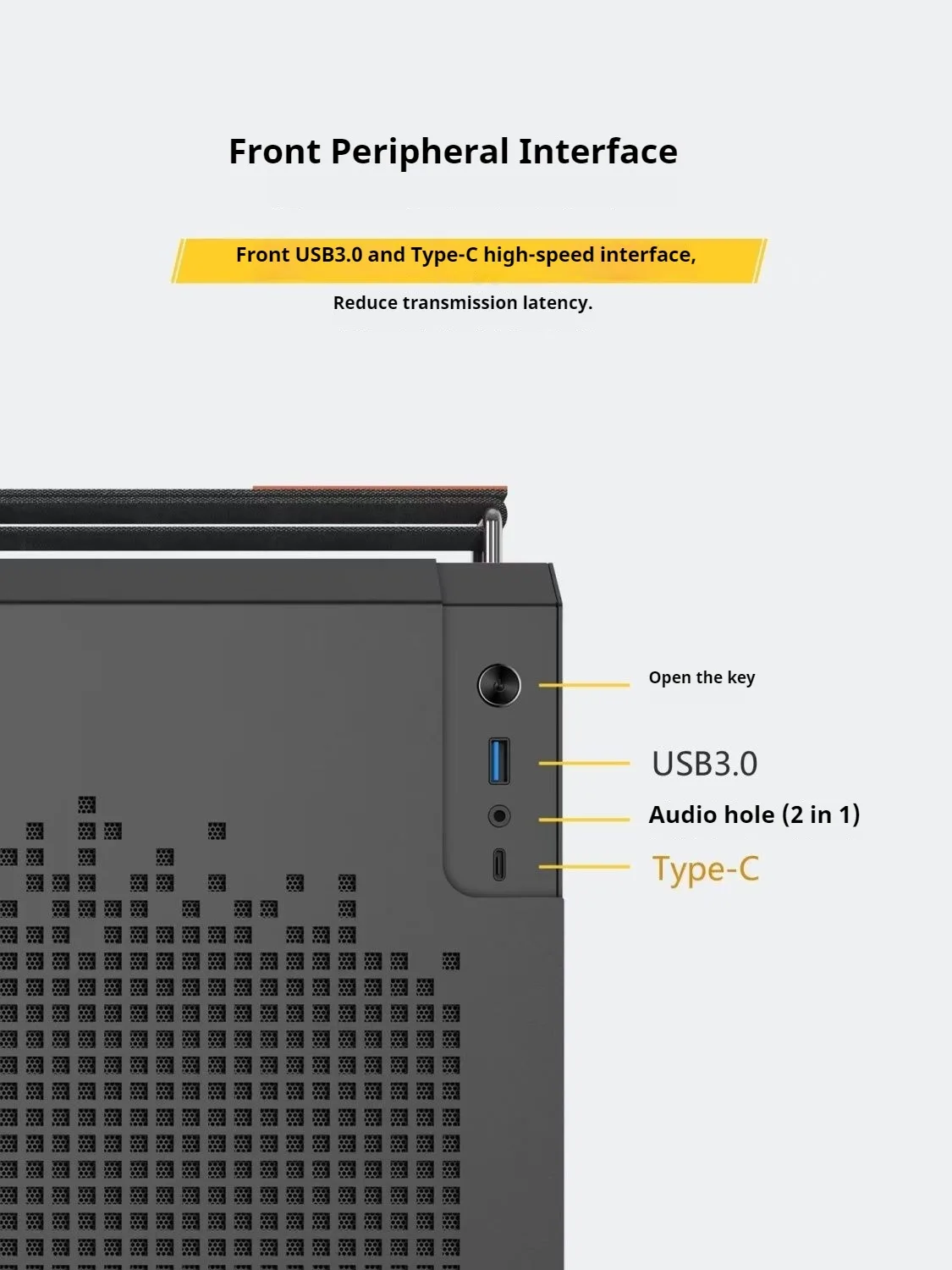 GAMERX X300 Desktop Case - Transparent, Adjustable, Cool
