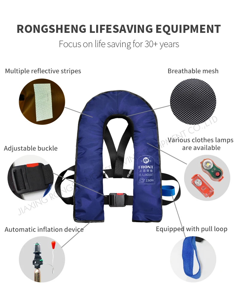 Automatic Inflatable Life Jacket 150N Double Chamber