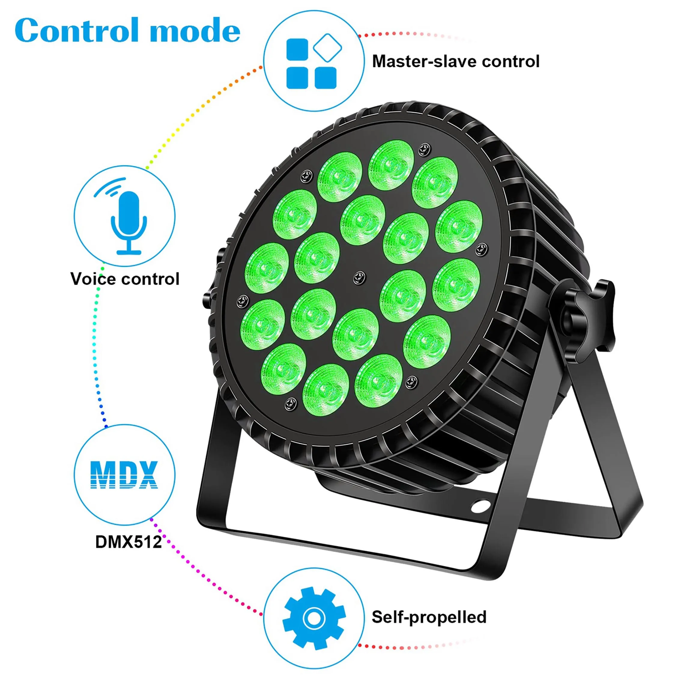 18-piece Professional Audio Lighting Set 10w Par Light Stage For ...