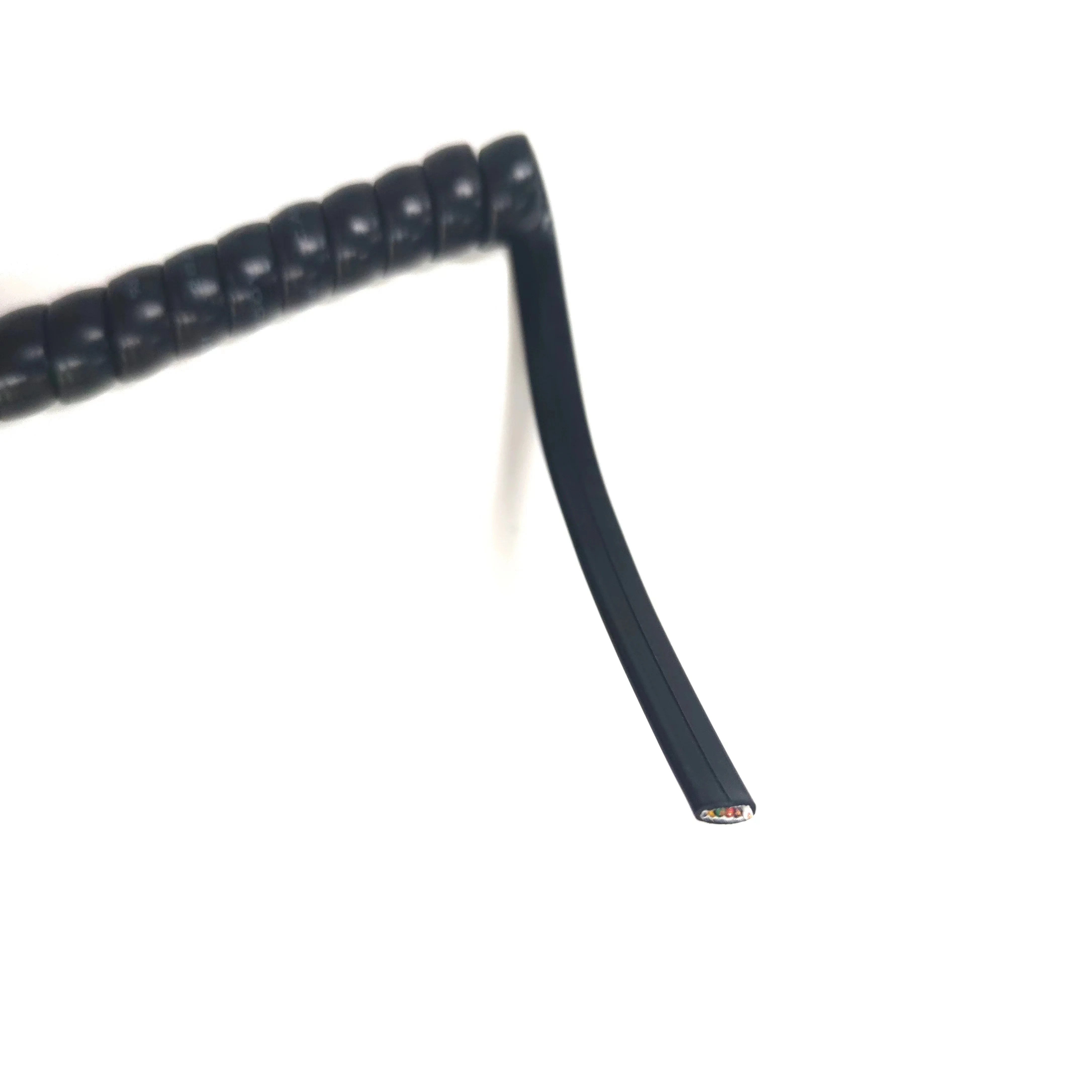 RJ45 to RJ45 Curlynet 24AWG Spiral Coiled Ethernet Cat5e Cable for Laptops