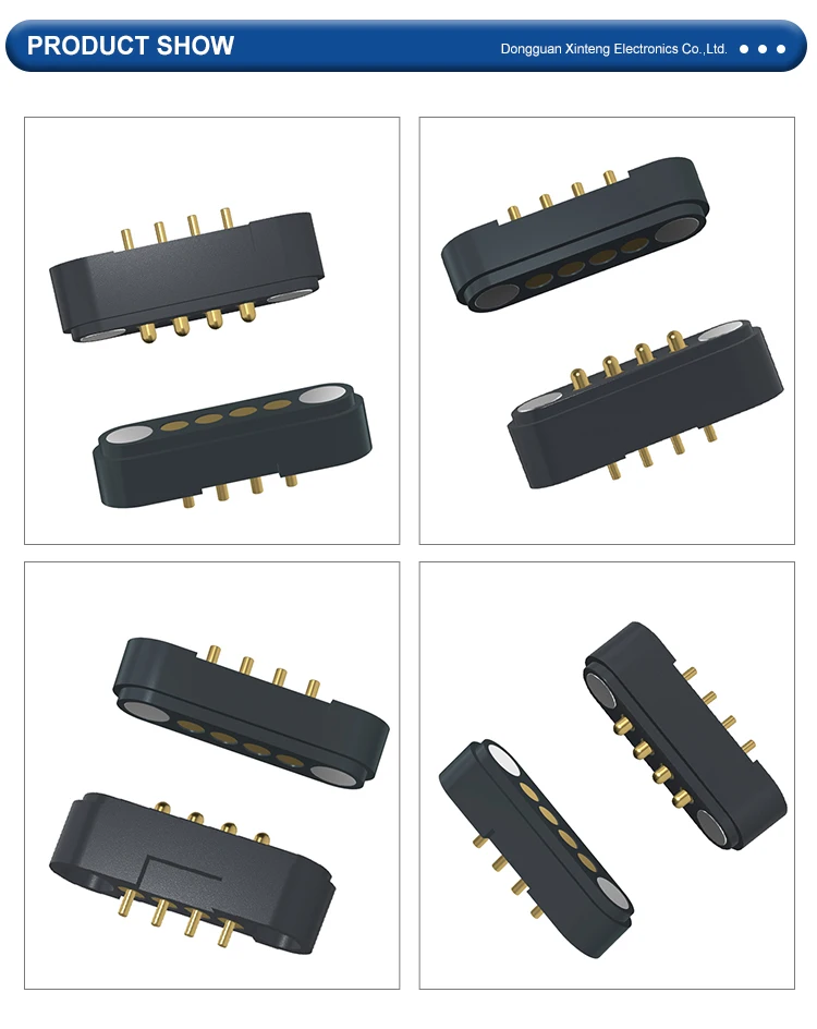 High Current 12V3A Magnetic Data Cable Connector 4pin