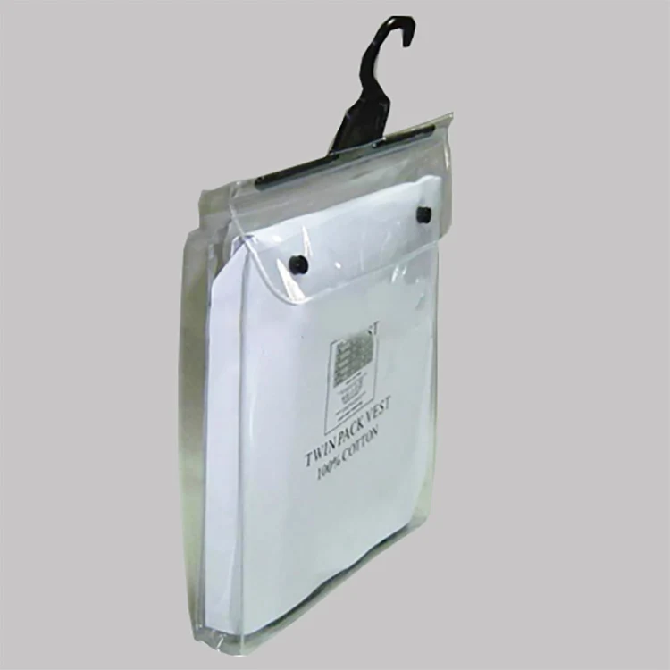 Pvc Hook Garment Poly Bag Pvc Clear Plastic Bag Pvc Bags Packaging ...