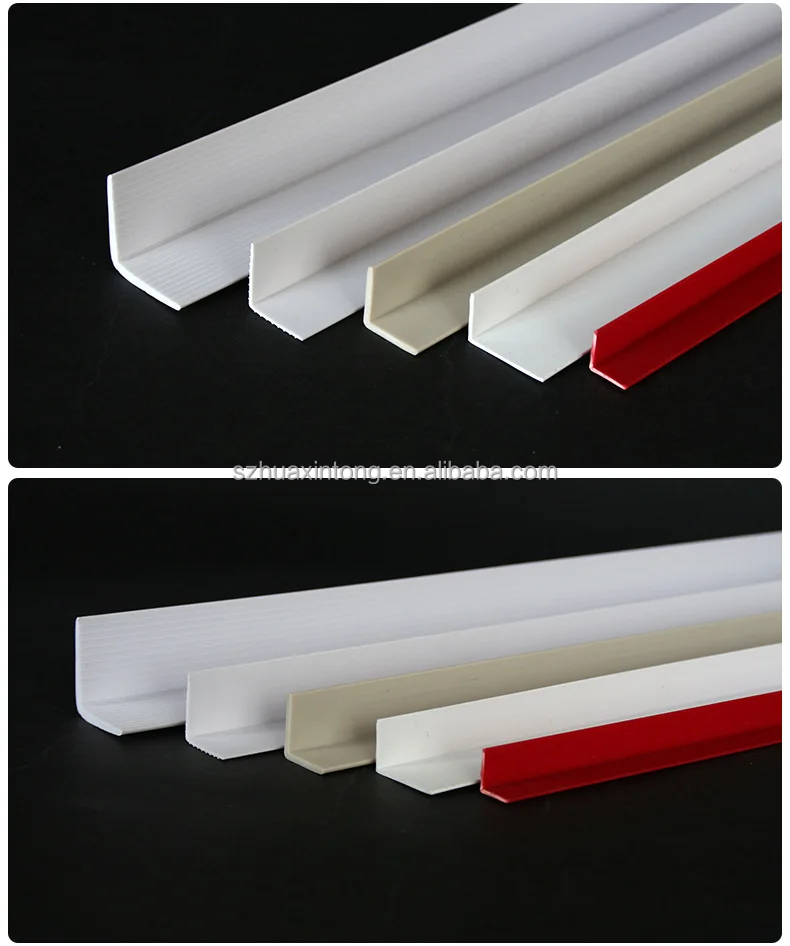 90 Degree L Shape Pvc Angle Profile Plastic Frame Profile for Wall ...