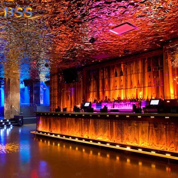 Luxury Club Counter With Led Contemporary Luxury Design Custom Built ...