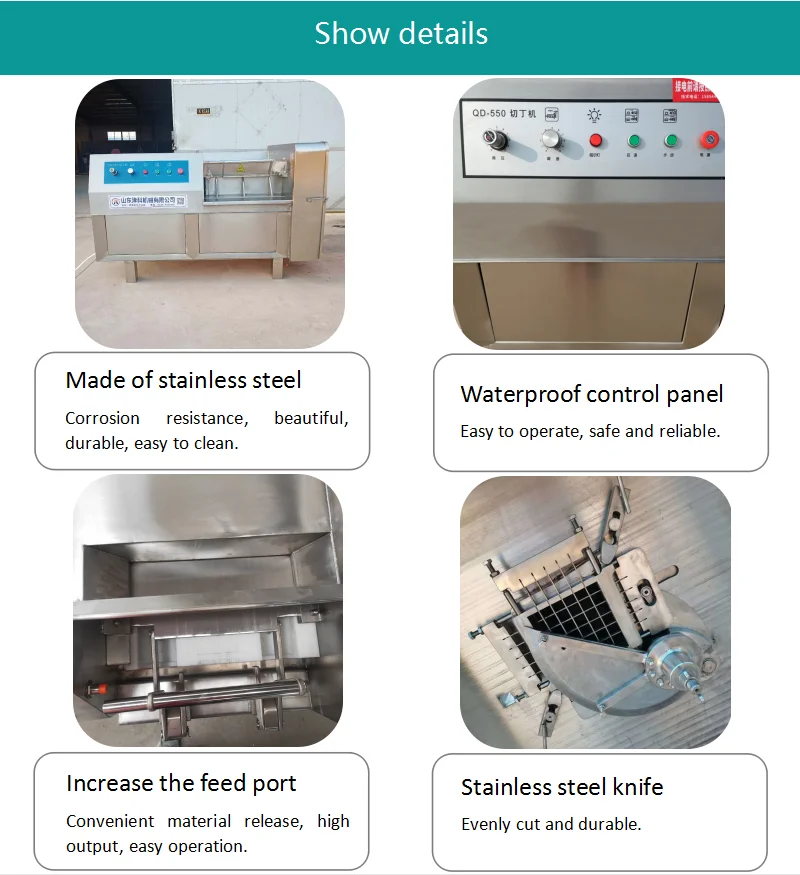 Commercial Multi-functional Beef Dicing Machine Automatic Pork Belly ...