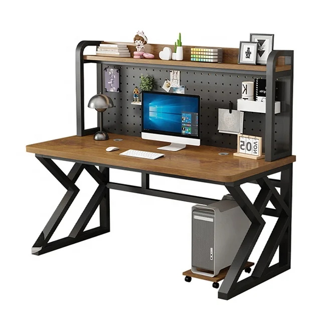 Cheap computer desk study table for adult with bookshelf| Alibaba.com
