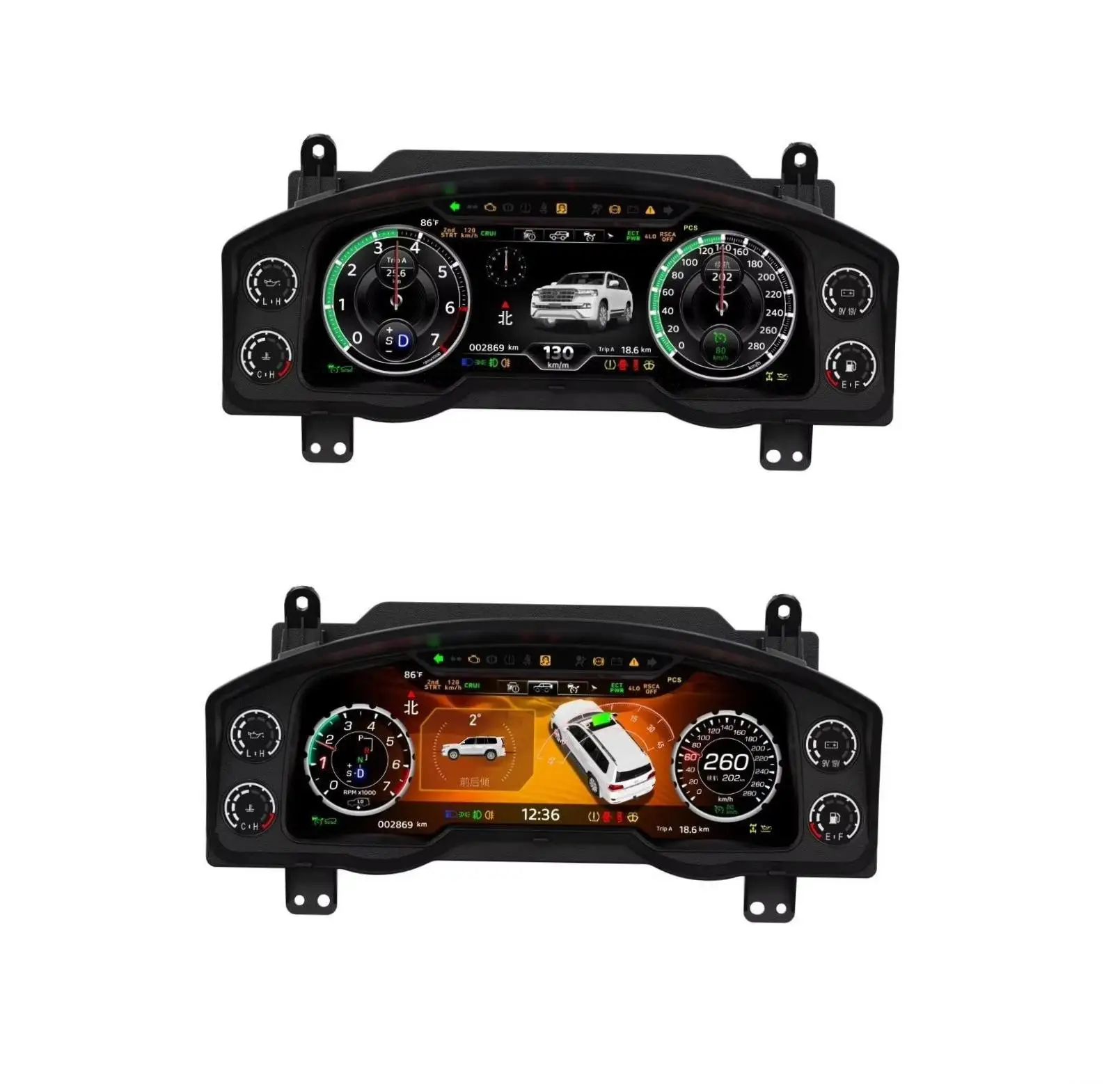 Car Lcd Instrument Panel Board Meter Screen For Toyota Land Cruiser 200 ...