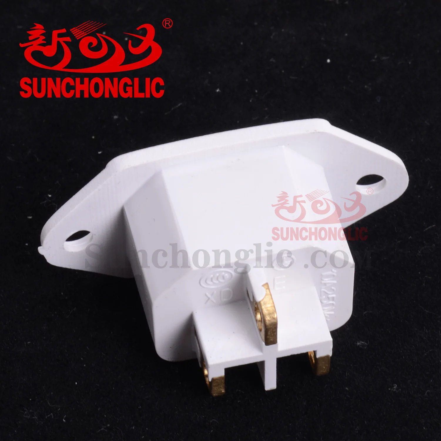 Sunchonglic Power Socket 3 Pin Socket Hole Copper Pin Electrical Plugs ...