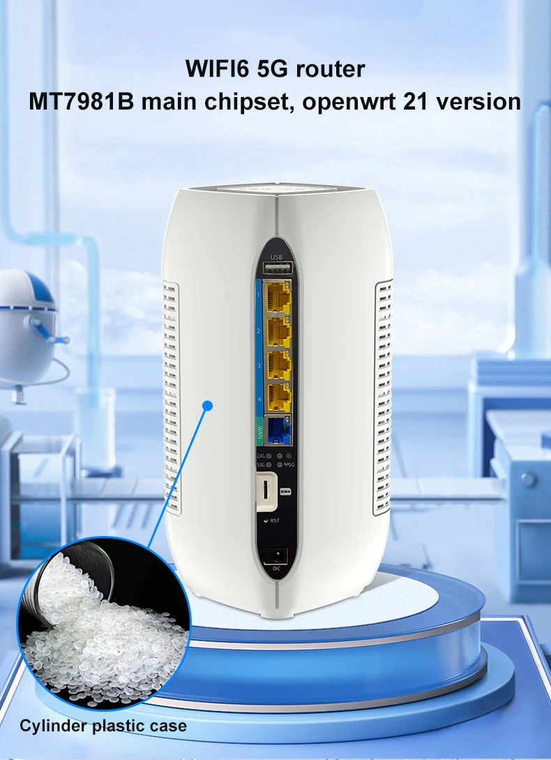 Wifi6 Dual Band Router with 5G - Fast & Secure Internet