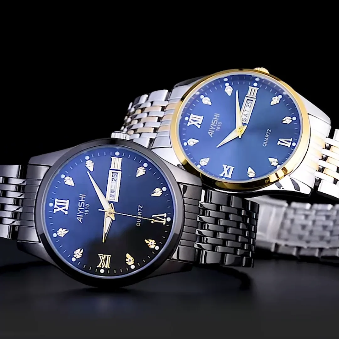 Business Luxury Quartz Watches For Men Stainless Steel Simple ...