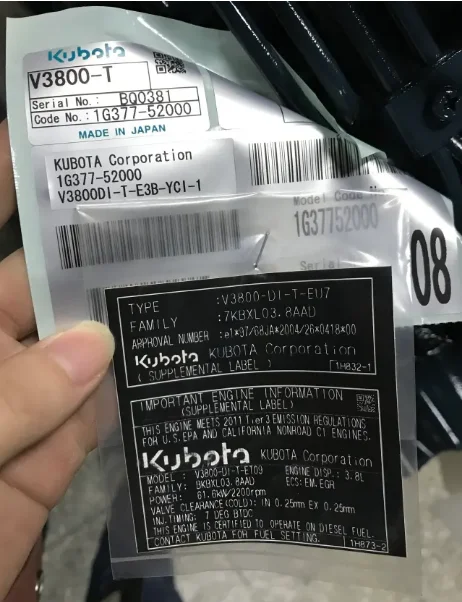 Genuine Brand New 4 Cylinders V3300di-t Kubota Diesel Engine - Buy ...