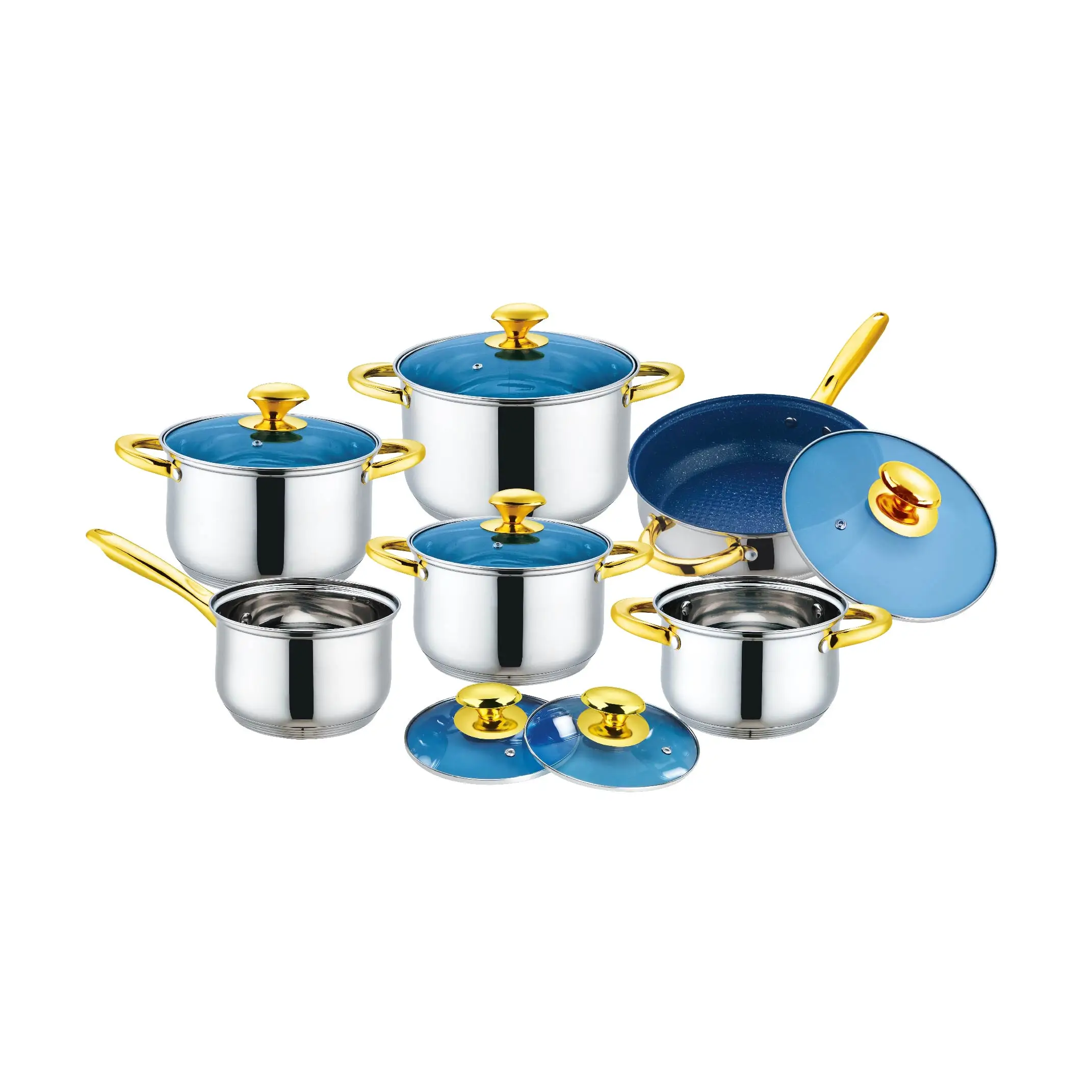 Customized Logo Kitchenware 12pcs Casserole Pots Pans Non Stick ...